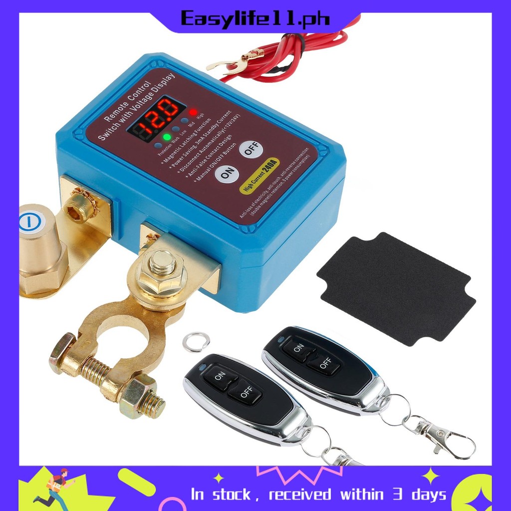 Car Kill Switch 12V Remote Battery Disconnect Switch Anti Theft ...