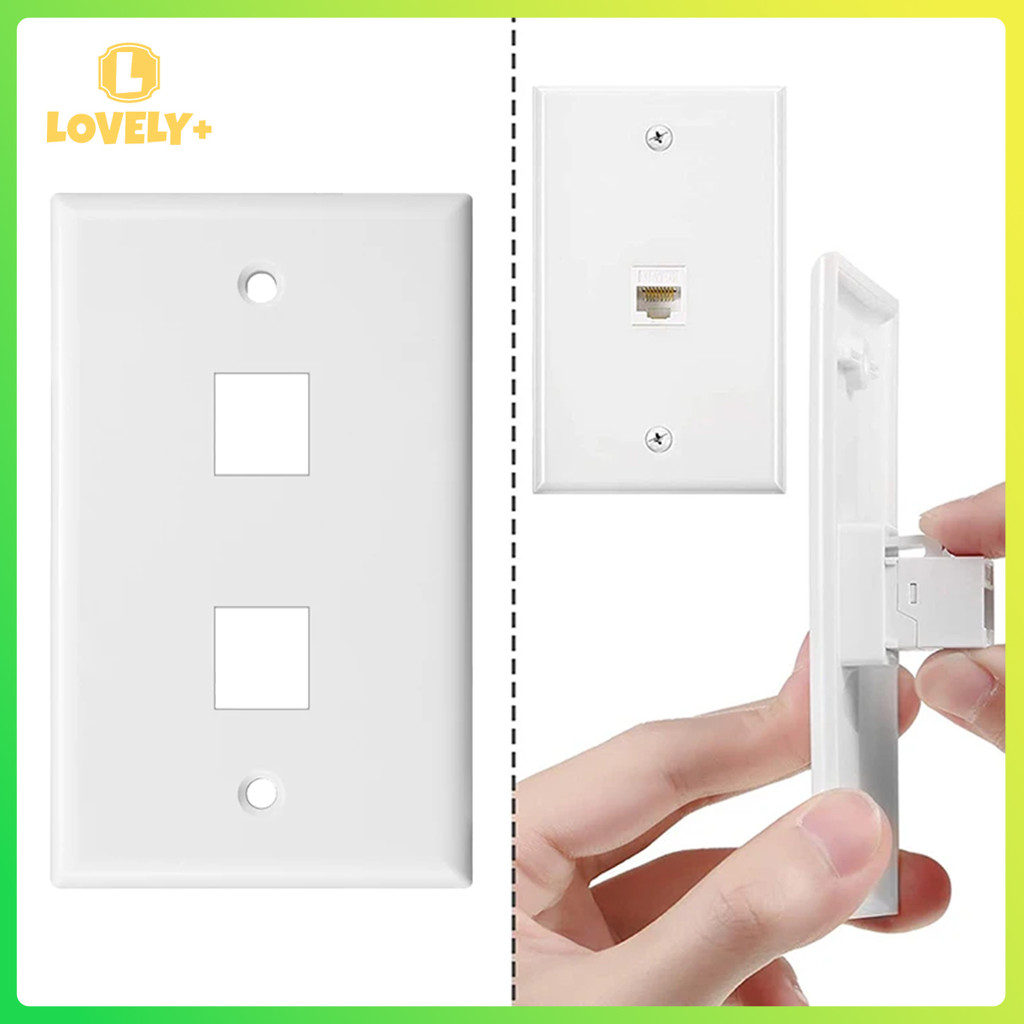 Faceplate RJ45 Cat6 Ethernet Keystone Wall Plate,RJ45 Wall Plate ...