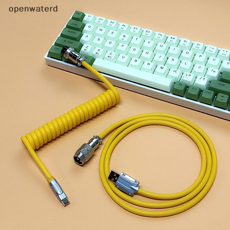 [op] 1.8M Type C Mechanical Keyboard Coiled Cable USB Keyboard Wire ...