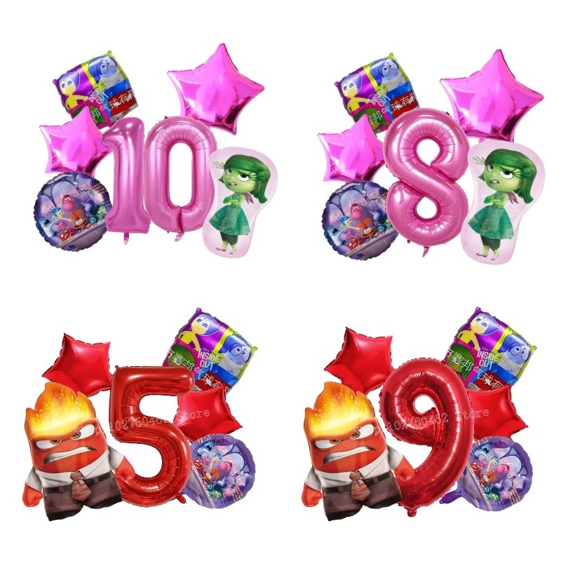 Inside Out Series Anger and Disgust Character Birthday Party Balloon ...