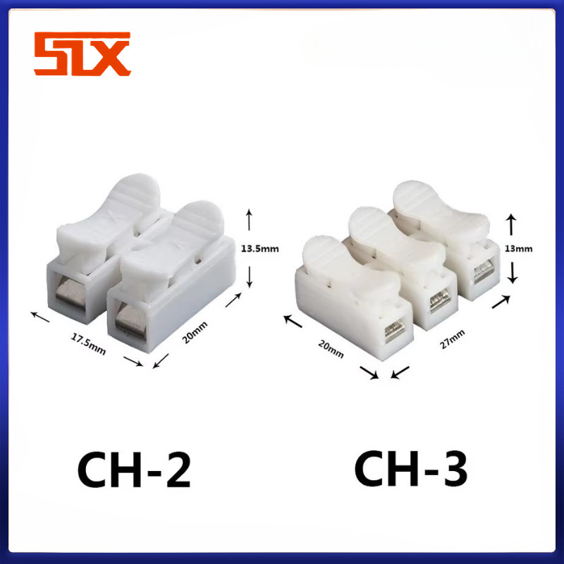 CH-2 CH-3 Spring Wire Quick Connector 2P 3P Electrical Crimp Terminals ...