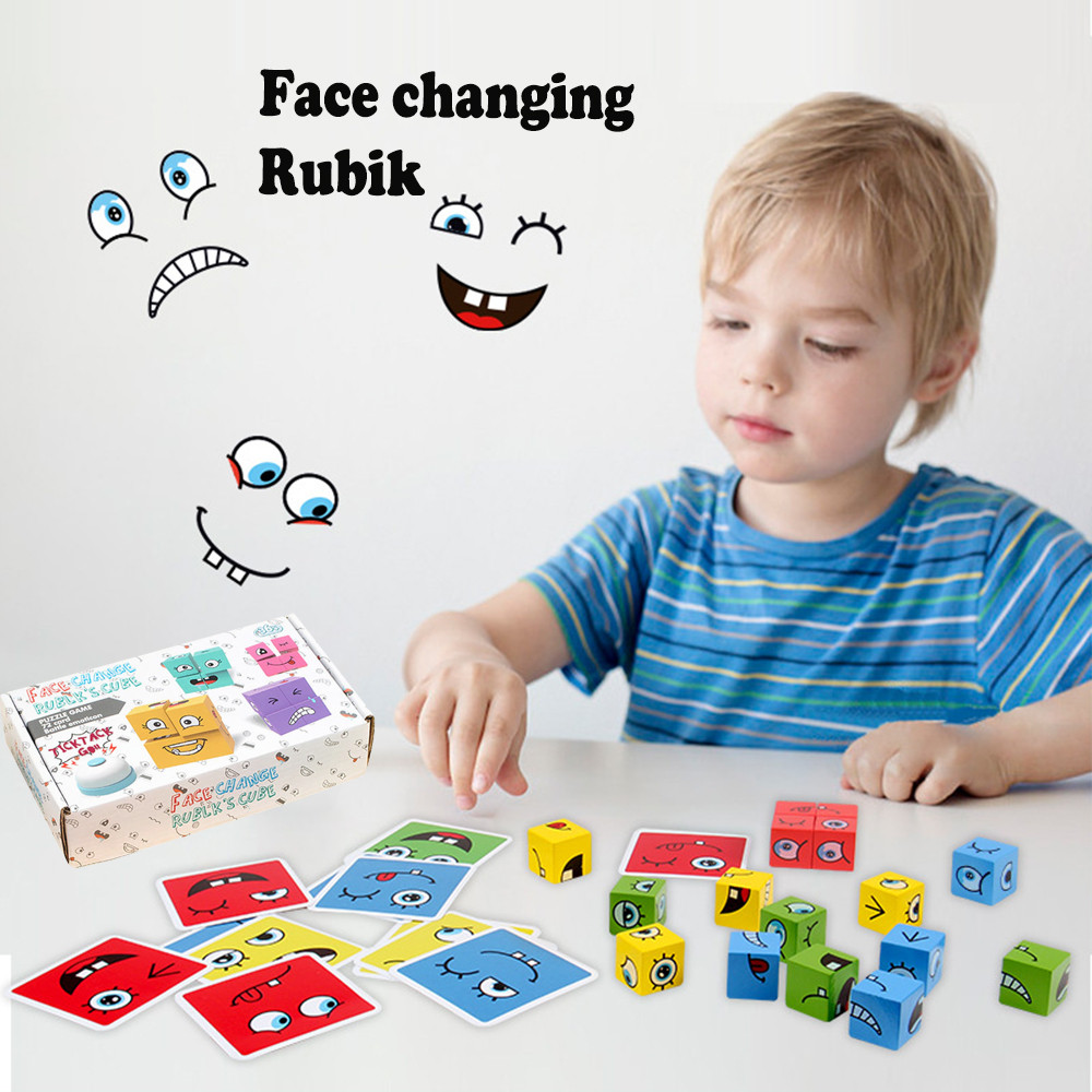BF Face Change Rubik Cube Emoji Magic Change Building Block Rubik Cube ...