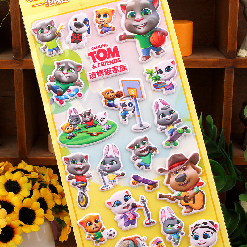 Stickers Talking Tom Cat Children Boys Girls Three-dimensional Cartoon ...