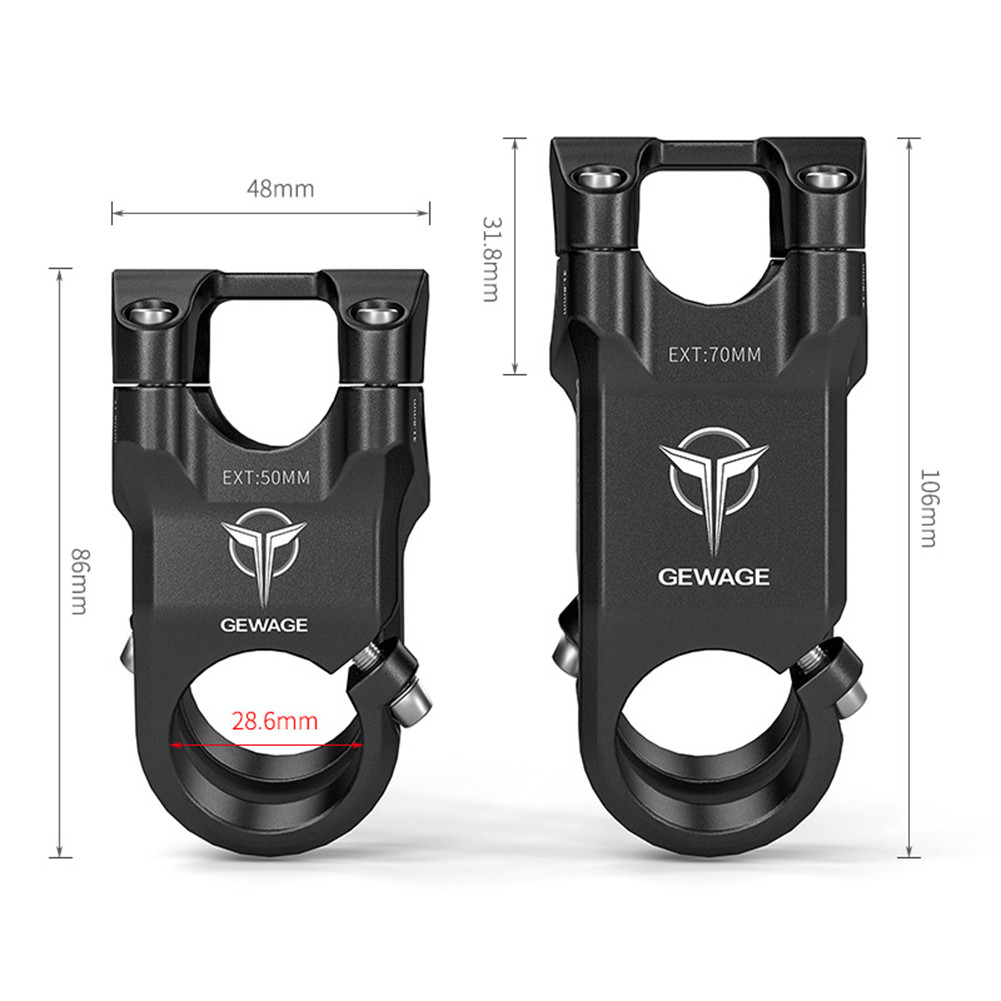 Negative Angle Handlebar Stem Fixed Gear MTB Road Bike Ultralight Riser ...