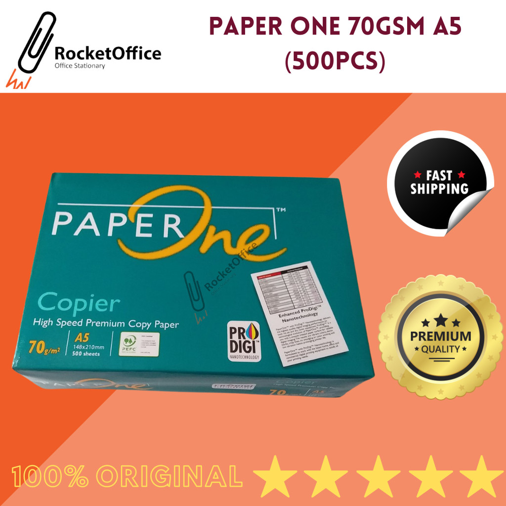PAPERONE A5 70GSM 500 SHEETS PER REAM Original Best Quality Paper ...