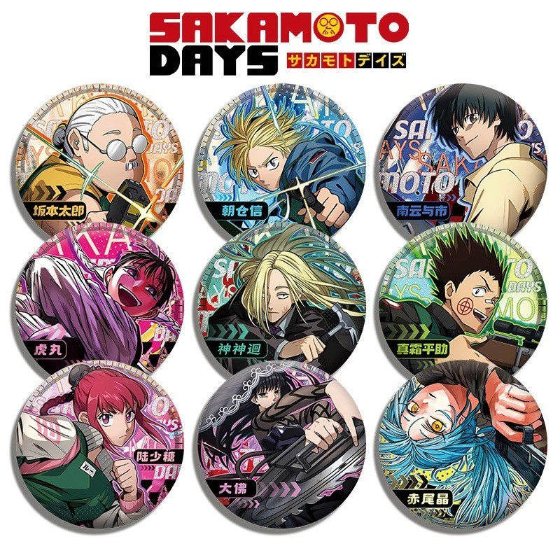 SAKAMOTO DAYS Sakamoto Taro Asakura Shin Badge Button Brooch Pins ...
