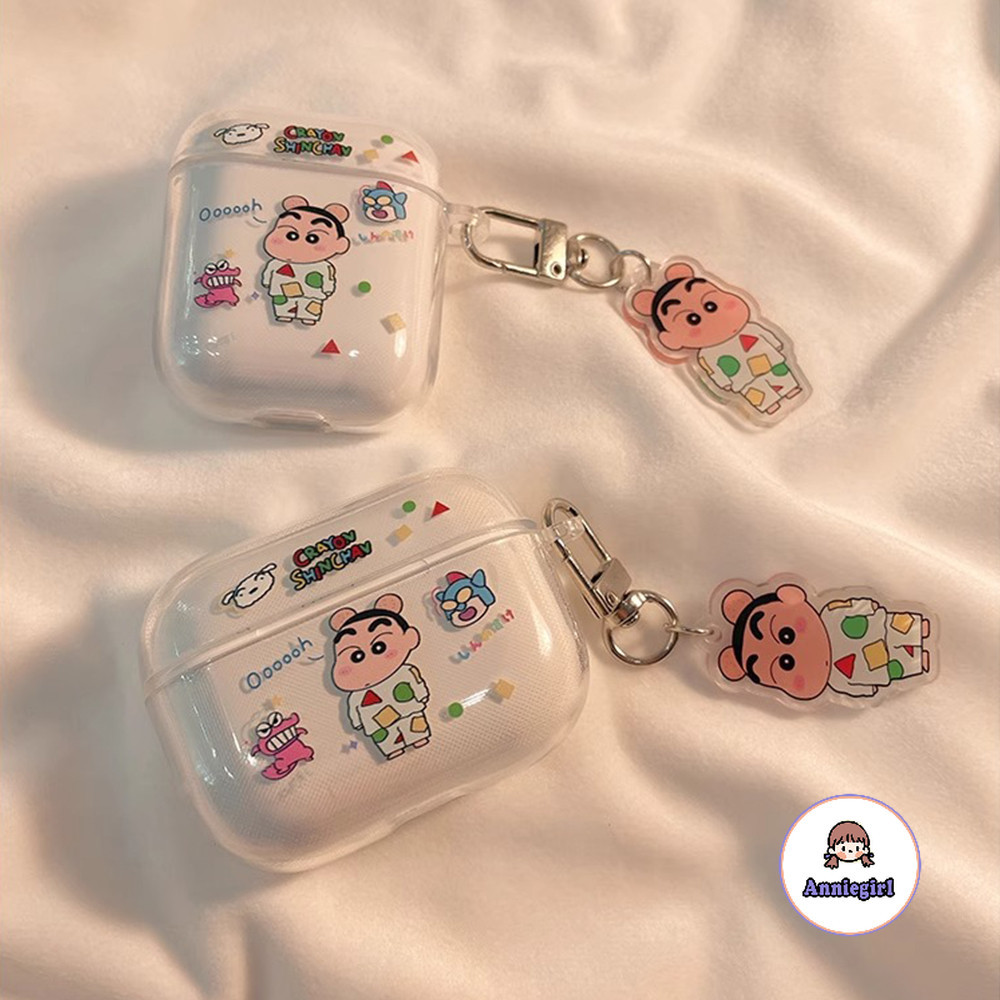 Cute Crayon Shin-chan Transparent Earphone Cover for Airpods 1/2/3/4 ...