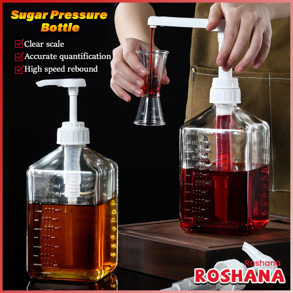 60%off！Syrup Dispenser丨Sugar Pressure Bottle Container丨1600/1100ml丨 ...