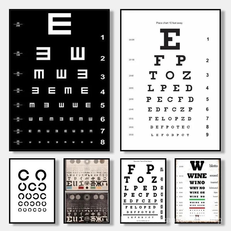 Eye Chart Poster Printing Mural Modern Home Decoration Birthday Gift,No ...