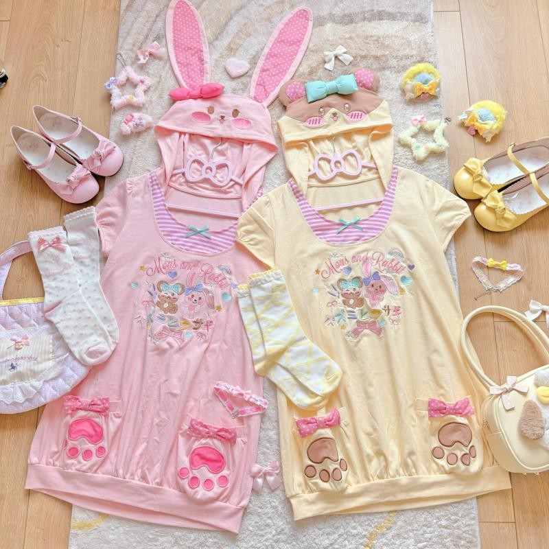 Sweet Japanese Cartoon Mouse Kaka Rabbit Jiujiu Playful Top Cute ...