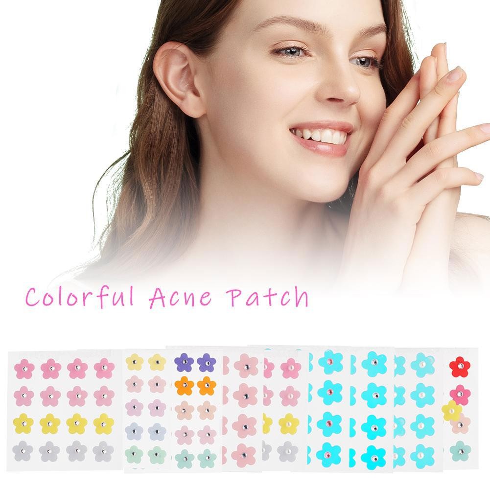 Colored Flowers Acne Pimple Patches Anti-acne Hydrocolloid Repair ...
