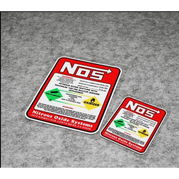 Racing Car Sticker Nos Nitrous Oxide System Sticker Tuning Racing Vinyl ...