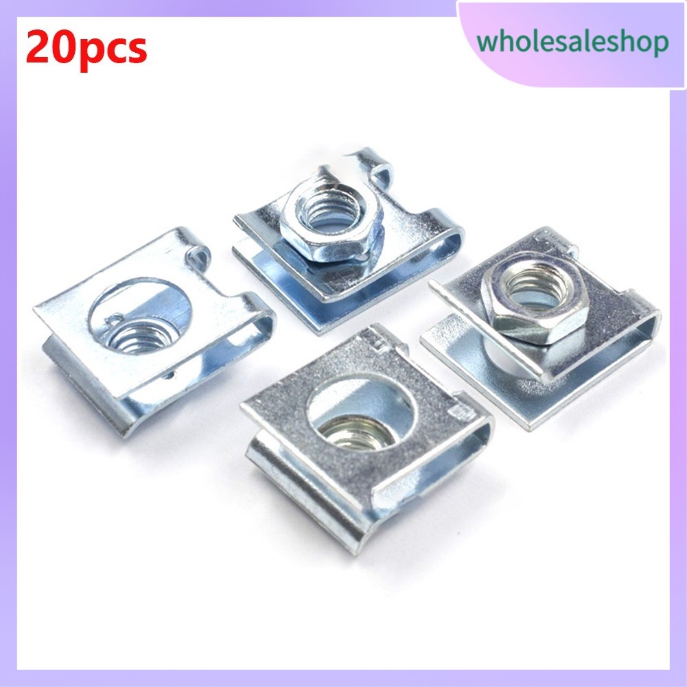 【WOES-PH】20x Car License Plate Fastener Buckle Metal Screw 6mm Nut U ...
