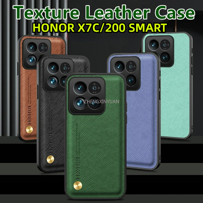 Case For Honor 200 Smart X8C X7C 4G 5G 2024 Texture Leather Camera ...