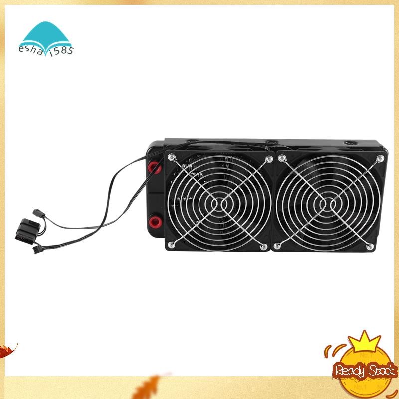 【Eshai585】Aluminum 2 Fans 240mm 10 Water Cooling Cooler Computer ...