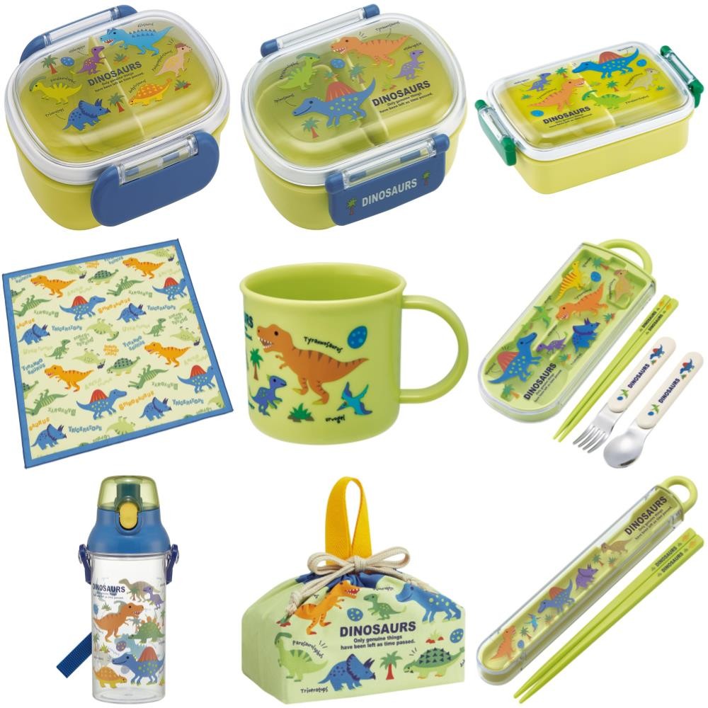 Skater Lunch Box for Children, 1 Tier, 450ml, Fluffy Dome Shape, Dinosaur Picture Book NEW ...