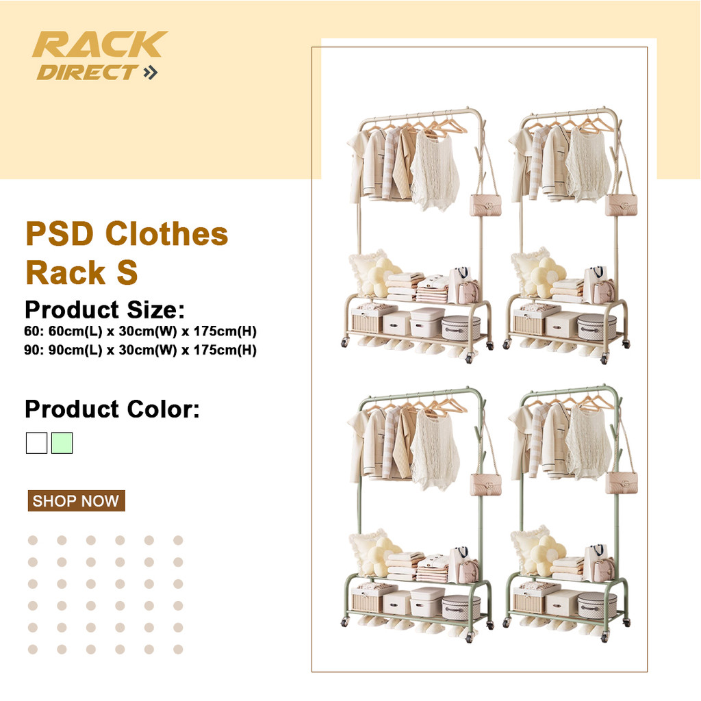 Rack Direct Coat Rack With Moving Wheel Clothes Hanger Bedroom Simple ...