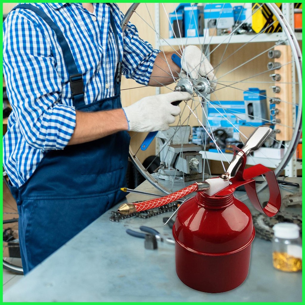 Hand Pump Oiler Can Automotive Oil Dispenser With Flexible Hose Spout ...