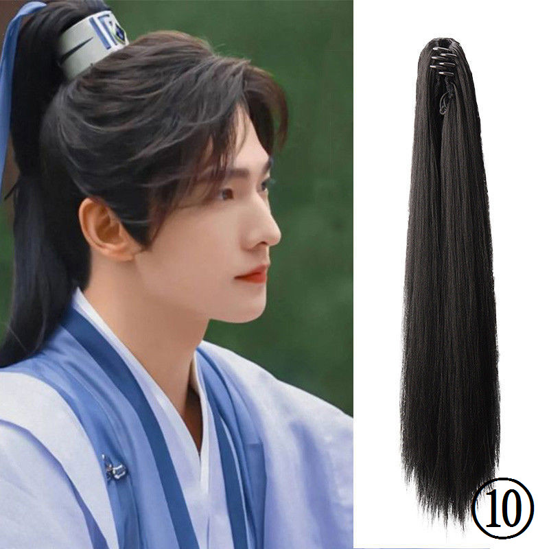 Ancient Costume Wig Tiger Mouth Grab Clip Ponytail Straight Hair Female ...