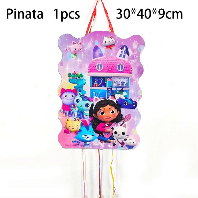1Pcs/lot Pink Gabby House Cats Pinatas Children's Birthday Party Deco ...