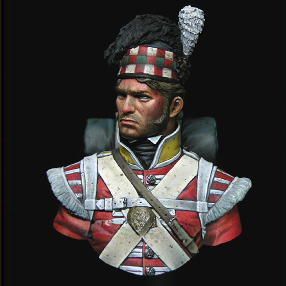 1/10 The 92nd Gordon Highlanders Waterloo 1815, Resin Model figure Bust ...