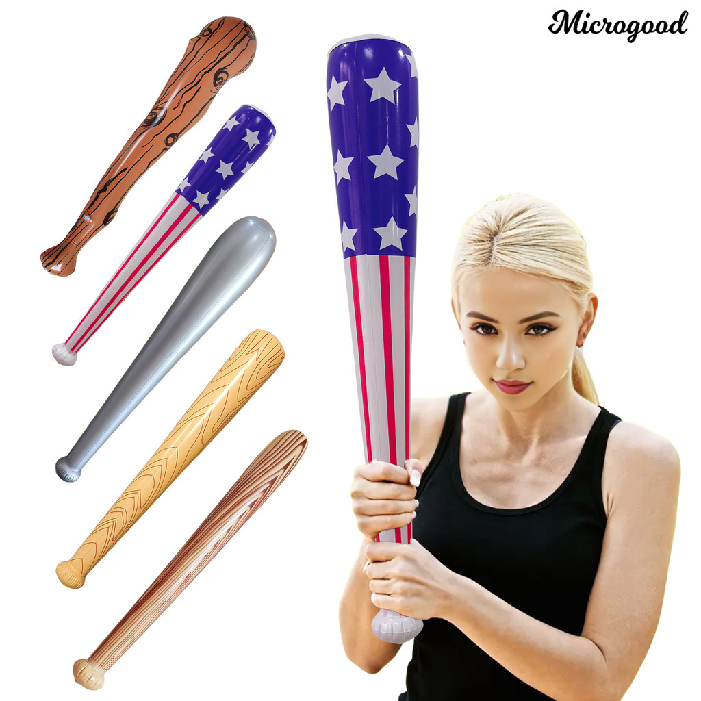 [COD] Inflatable Baseball Bat Toy Jumbo Wood Print Blow Up Bat for Pool ...