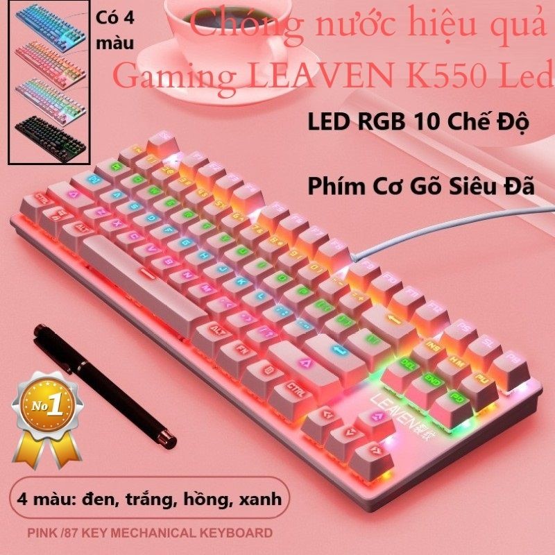LEAVEN K400 - K550 Mechanical Gaming Keyboard Waterproof, Integrated ...