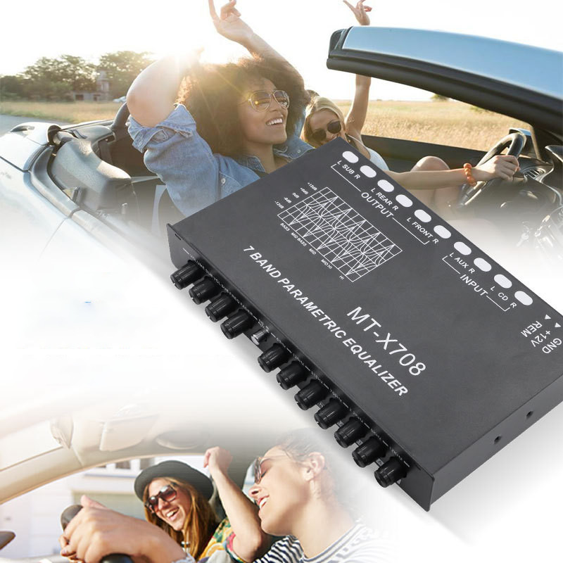 7 Band Car Equalizer Multifunctional Car Audio EQ Tuning Crossover ...