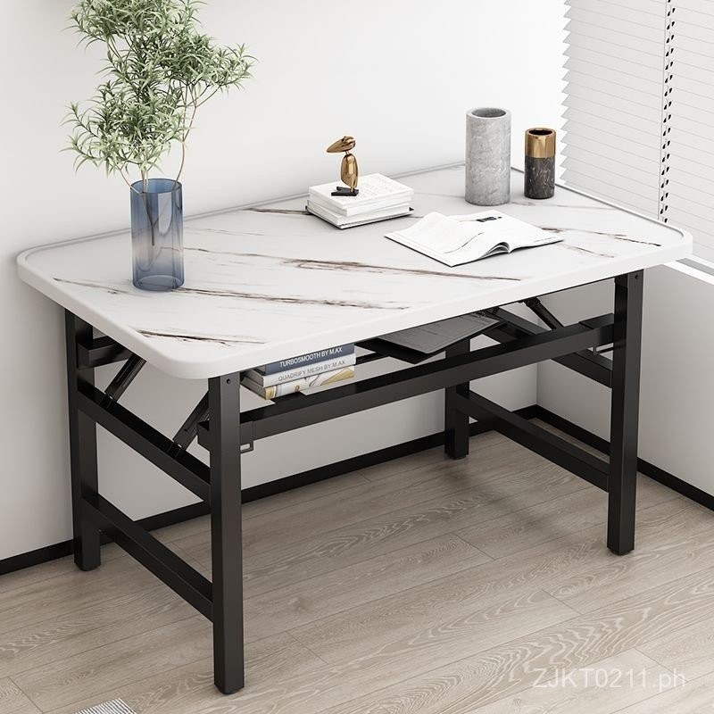 Foldable Rectangular Table for Small Spaces, Dining Table, Computer ...