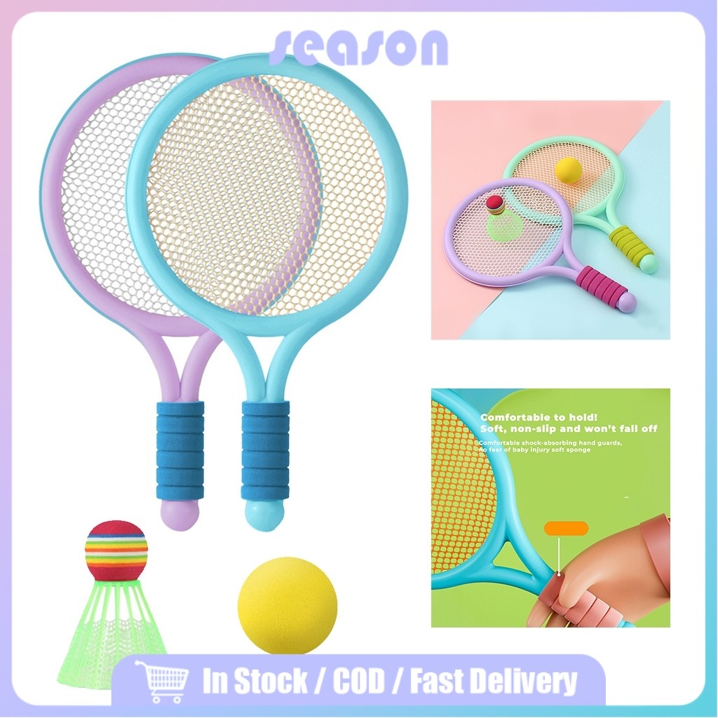 Badminton for Kids Double Racket Shuttlecock Play Set Beginner ...