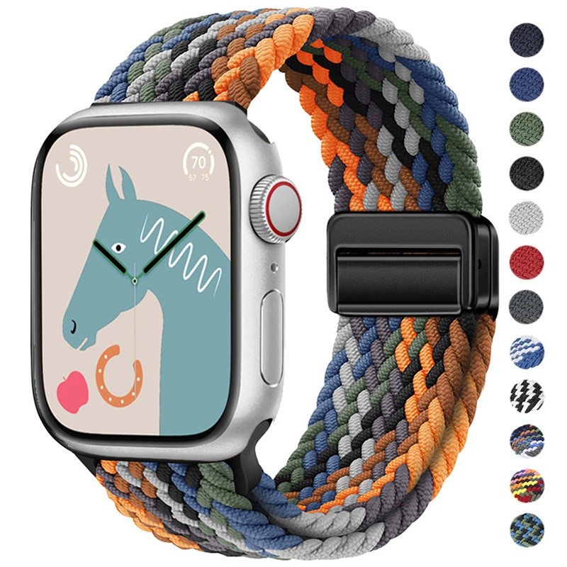 Nylon weaving Multiple colors Strap For IWatch Ultra 44/40/49/45/41/42 ...