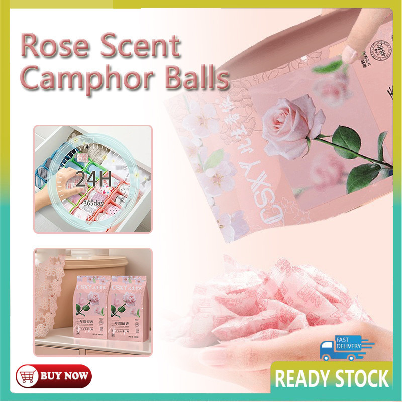 48pc/Pack Camphor Ball/Rose Fragrance Closet Deodorizer/Air Freshener ...