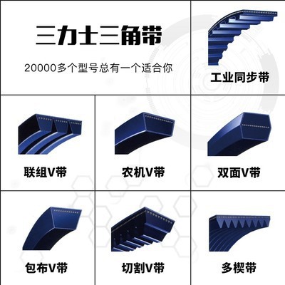 COD☆Sanlix V belt type B C type A black belt A2000-A3378 toothed belt industrial machine narrow ...