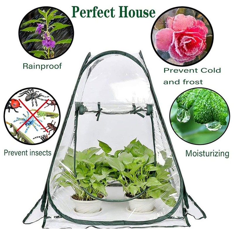 Transparent Foldable Protective Cover Horticultural Greenhouse Garden ...