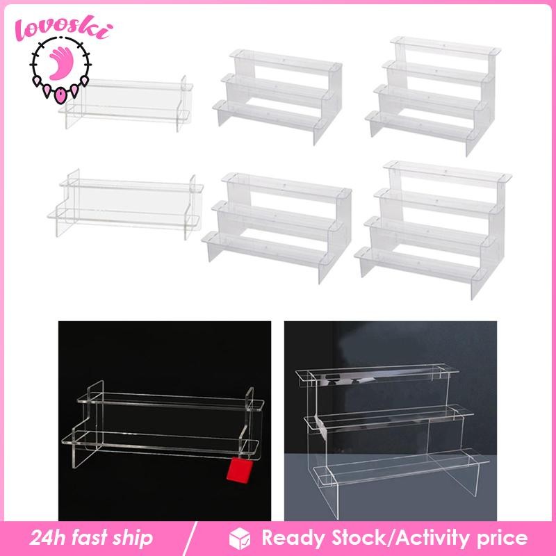 [Lovoski] Acrylic Riser Display Shelf, Tiers Display Riser for Figures ...