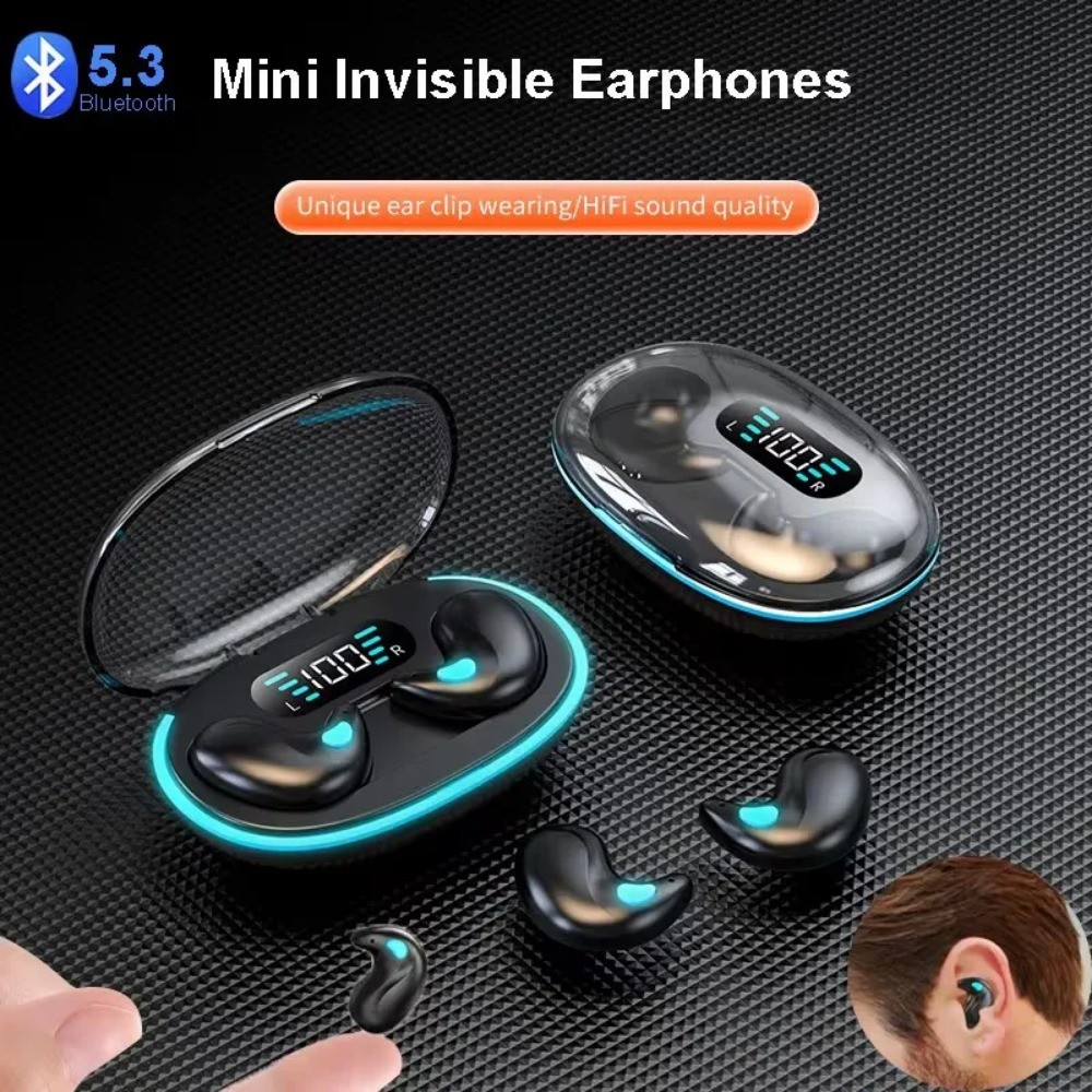 X55 Sleeping Earbuds Wireless Mini Headphones for Work TWS Bluetooth ...