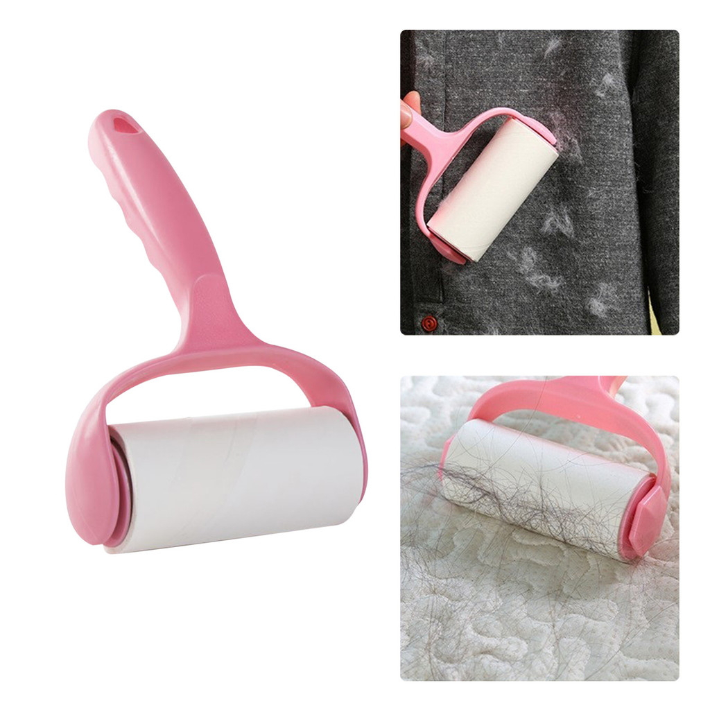 Tearable Roll Paper Sticky Dust Remover Clothes Pet Hair Roller Cleaner ...
