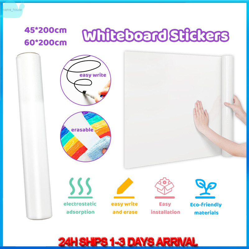 Electrostatic Adsorption Whiteboard Wall Stickers Seamless Whiteboard ...