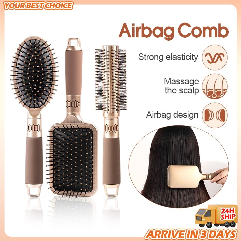 Air Cushion Comb Hair Scalp Massage Comb Straight Curly Hair Brush Home ...