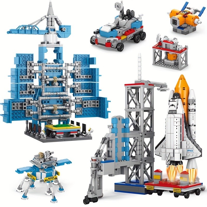 2 Style Space Rocket Aviation Spaceport Model Shuttle Launch Center ...