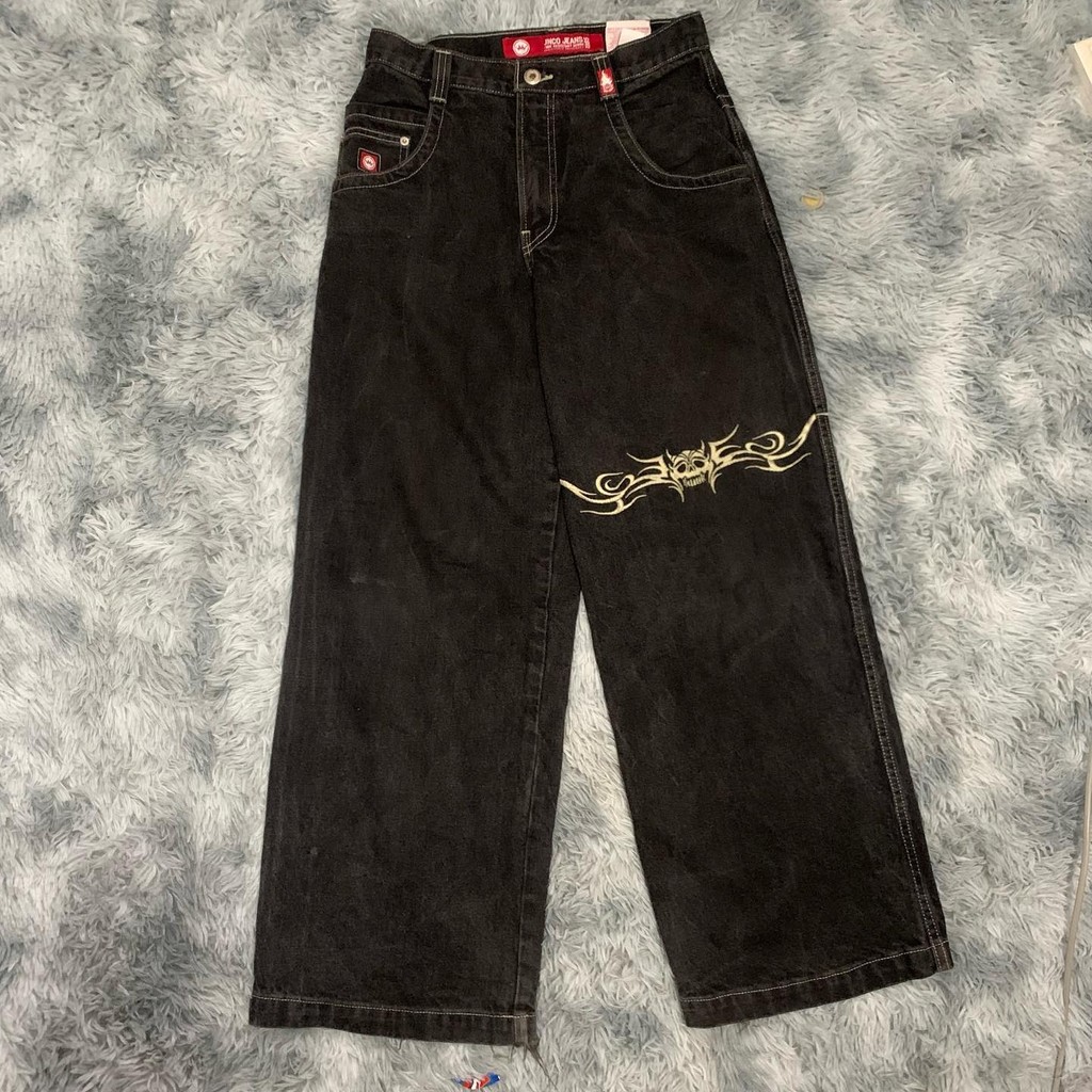 JNCO Baggy Streetwear New Jeans Y2k Harajuku High WaistPrint Gothic ...