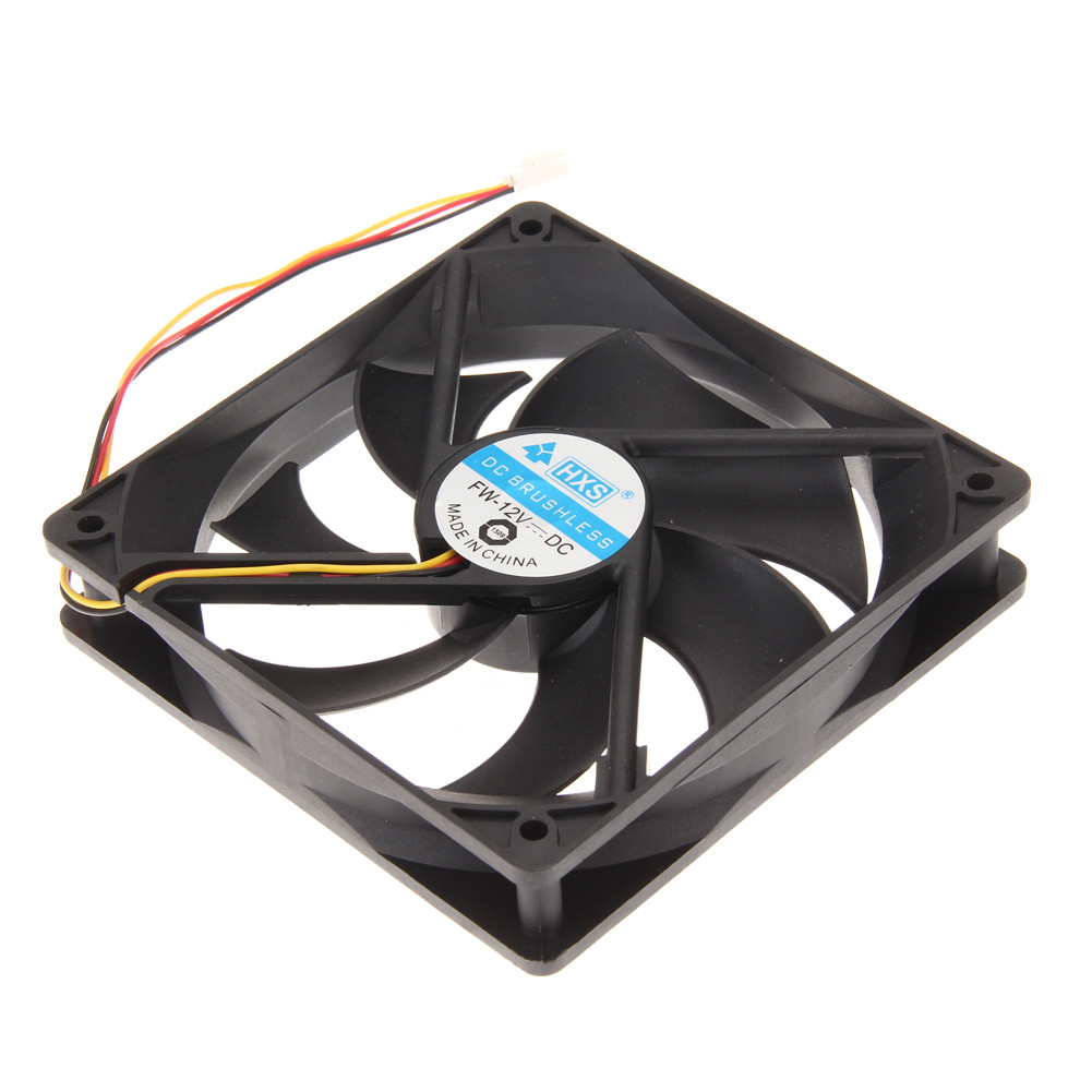 120mm 120x25mm 12V 3Pin DC Brushless PC Computer Case Cooling Fan JAU ...