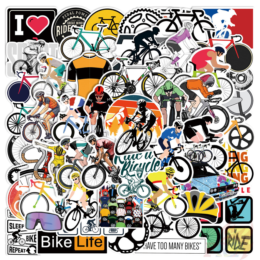 Cycling Road Bike Series 01 Stickers 50Pcs/Set DIY Fashion Waterproof ...