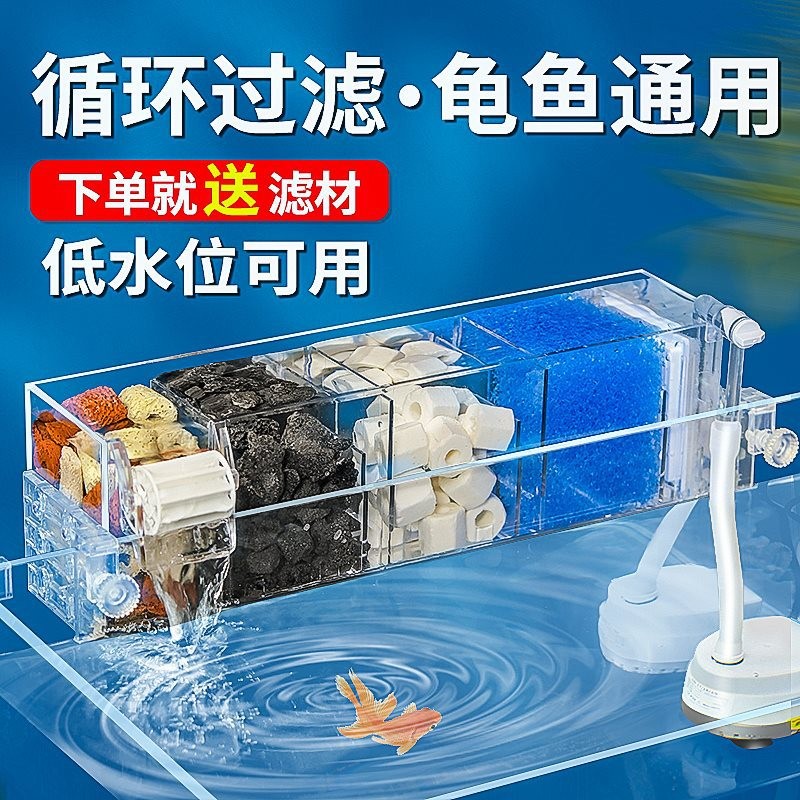 Small Fish Tank Filter Drip Box Wall-Mounted Oxygen Generation ...