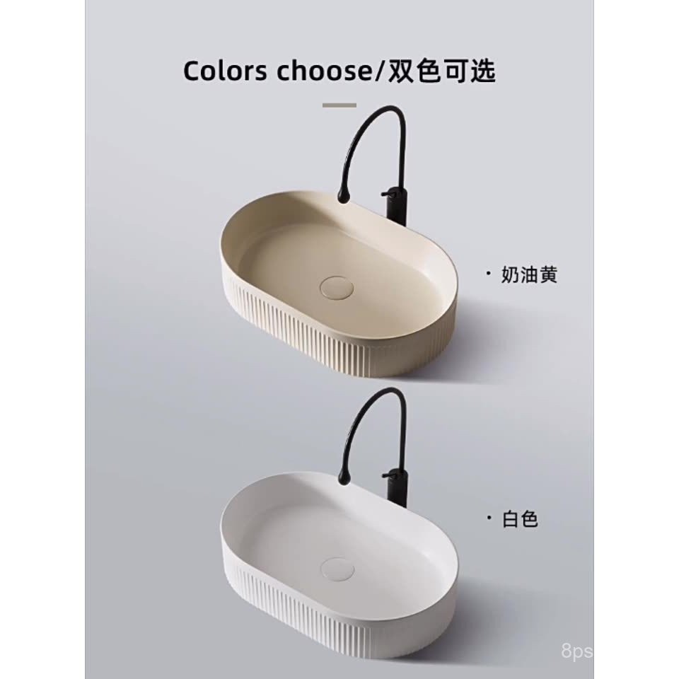 Cream Style Table Basin Ceramic Household Wash Basin Single Basin ...