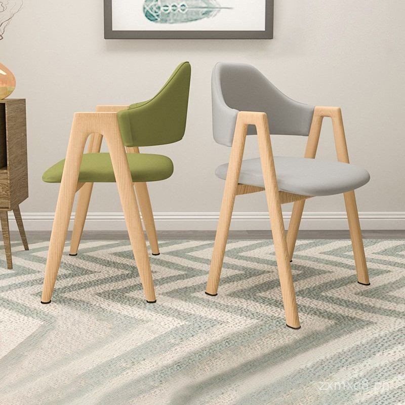 Nordic Dining Chair a Word Chair Simple Home Stool Backrest Chair Desk ...