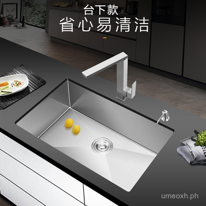 SUS304Stainless Steel Sink Bar Handmade Single Sink Kitchen Drop-in ...