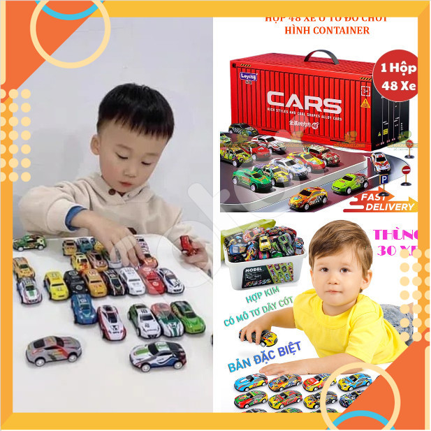 [5 ️] Box OF 30 ROPE CARS - 48 CONTAINER-SHAPED TOY CARS FOR KIDS [HCM ...