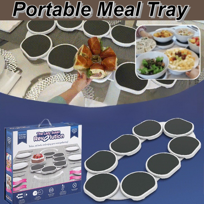 [For your dining experience] Expandable long table rotating tray/For ...