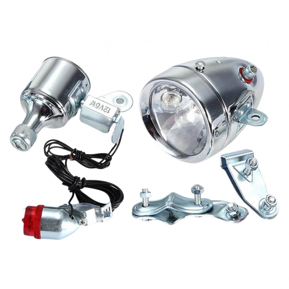 Alloy Bicycle Generator Kit Featuring Reliable Front and Rear Lights ...